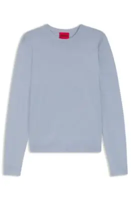 Hugo Regular-fit Knitted Sweater With Crew Neckline - Purple