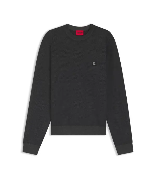 Hugo Knitted Sweater With Logo - Grey