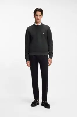 Hugo Knitted Sweater With Logo - Grey