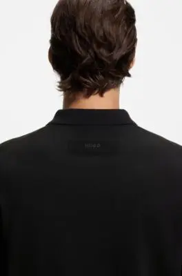 Hugo Regular-fit Jacket With Ribbed Trims - Black