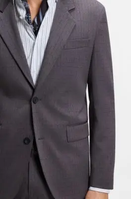 Hugo Checked Modern-fit Jacket