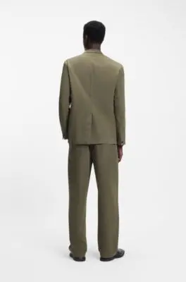 Hugo Modern-fit Jacket In Cotton-blend Twill