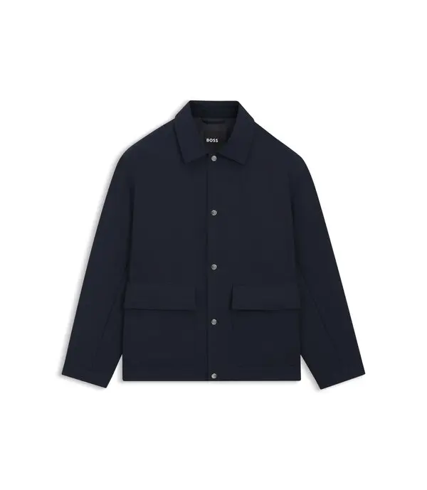 BOSS Relaxed-fit Jacket In Water-repellent Fabric