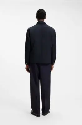 BOSS Relaxed-fit Jacket In Water-repellent Fabric