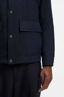 BOSS Relaxed-fit Jacket In Water-repellent Fabric