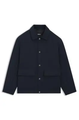 BOSS Relaxed-fit Jacket In Water-repellent Fabric