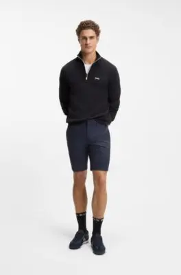 BOSS Regular-fit Zip-neck Sweater