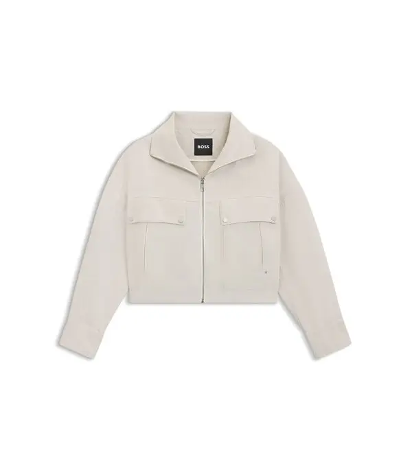 BOSS Relaxed-fit Cotton-linen Twill Blazer