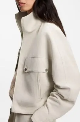 BOSS Relaxed-fit Cotton-linen Twill Blazer
