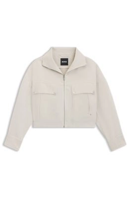 BOSS Relaxed-fit Cotton-linen Twill Blazer