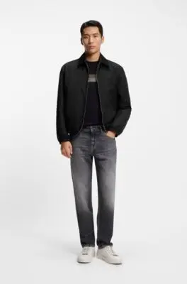 BOSS Micro-monogram Jacket With Water-repellent Finish