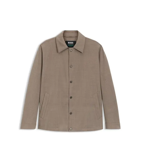 BOSS Wool-blend Jacket - Light Grey