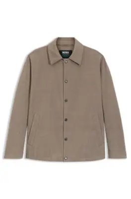 BOSS Wool-blend Jacket - Light Grey
