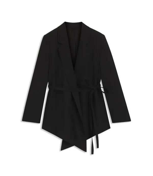 BOSS Relaxed-fit Wool-blend Gabardine Blazer - Black