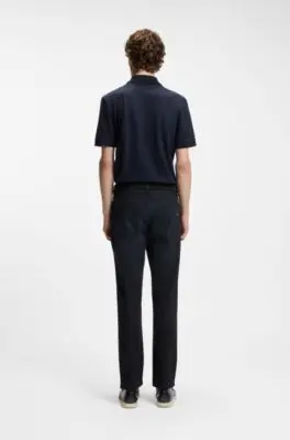 BOSS Delaware Slim-fit Jeans In Knitted Denim - Dark Blue