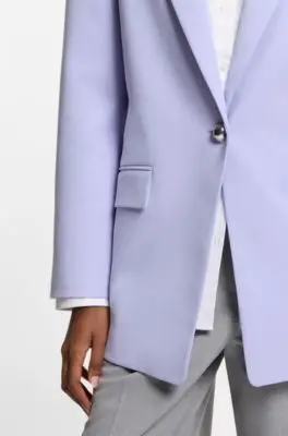 Hugo Relaxed-fit Blazer In Stretch Fabric