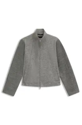 BOSS Modern-fit Boiled Virgin Wool Blazer