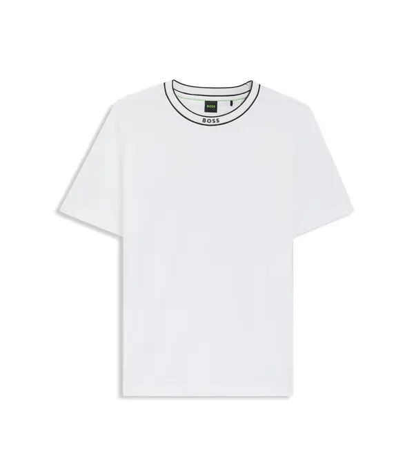 BOSS Cotton T-shirt With Logo Crew Neck