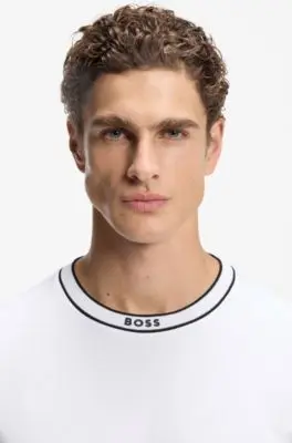 BOSS Cotton T-shirt With Logo Crew Neck