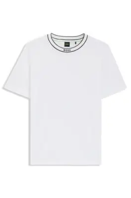 BOSS Cotton T-shirt With Logo Crew Neck