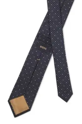 BOSS Italian-made Silk Neck Tie - Dark Blue