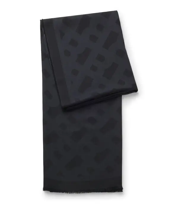 BOSS Modal-wool Scarf With Monograms