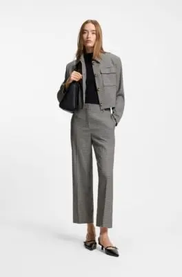Hugo Relaxed-fit Cropped Blazer