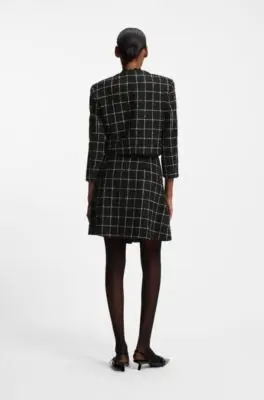 Hugo Regular-fit Checked Bouclé Blazer
