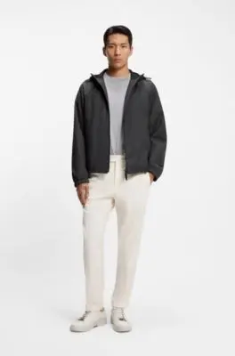 BOSS Virgin Wool Windbreaker With Hood