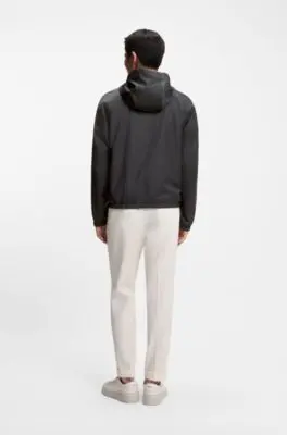 BOSS Virgin Wool Windbreaker With Hood
