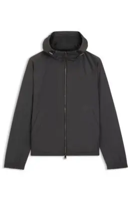 BOSS Virgin Wool Windbreaker With Hood