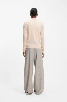BOSS Crewneck Cardigan In Superfine Merino Wool