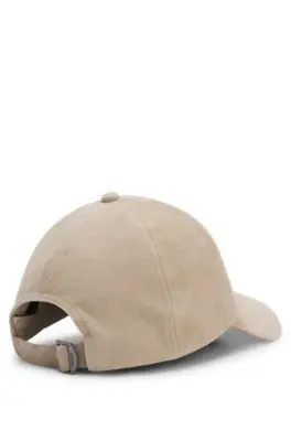 BOSS Suede Cap With Logo Detail - Khaki