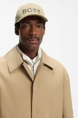 BOSS Cotton Twill Cap With Embroidered Logo - Khaki