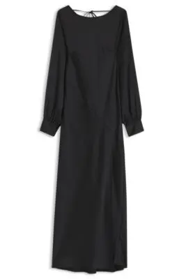 Hugo Satin Maxi Dress With Waterfall Back