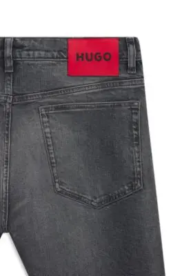 Hugo Slim-fit Stretch Denim Jeans - Grey
