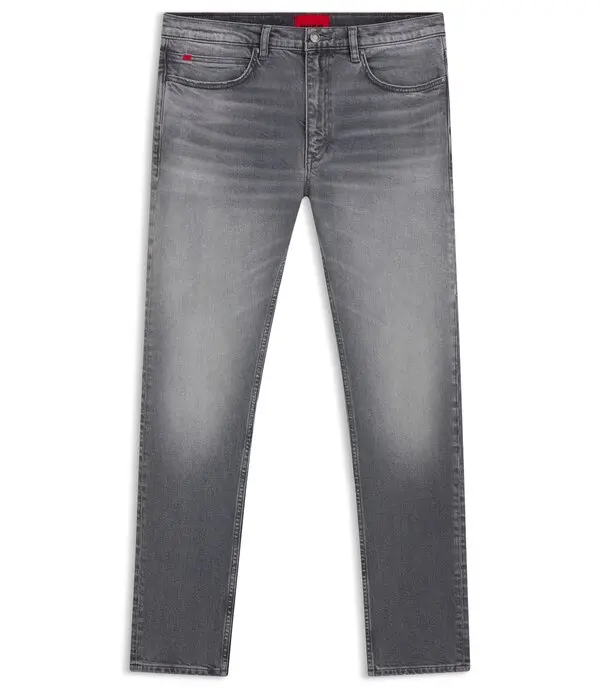 Hugo Extra-slim-fit Jeans In Stretch Denim - Silver
