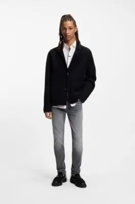 Hugo Extra-slim-fit Jeans In Stretch Denim - Silver