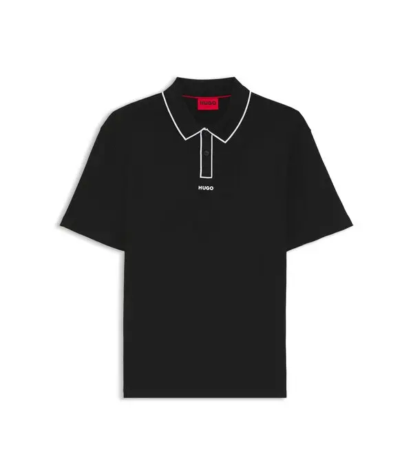 Hugo Cotton Polo Shirt - Black