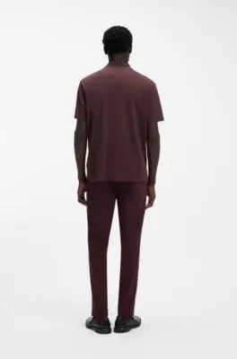 Hugo Luxury Cotton Polo Shirt With Contrast Trim - Light Brown