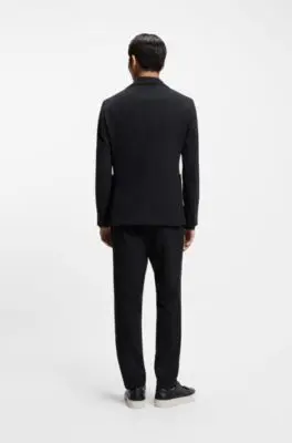 BOSS Slim-fit Performance-stretch Jacket - Dark Blue