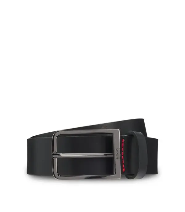 Hugo Italian Leather Belt - Black