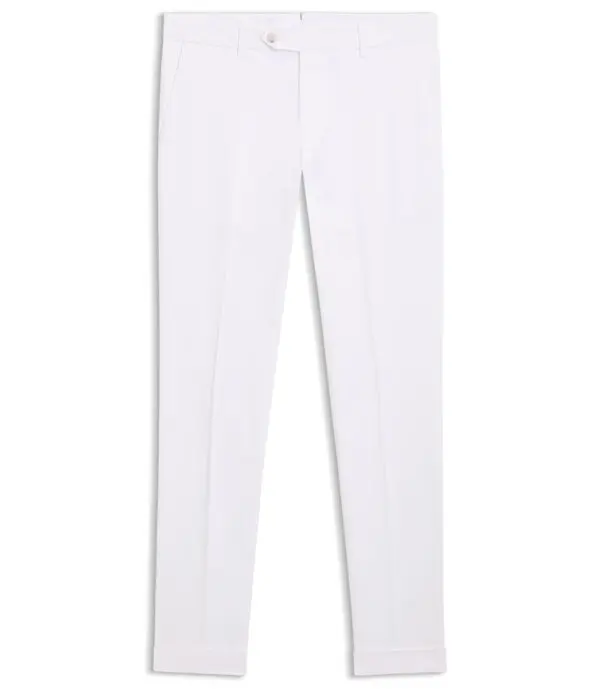 BOSS Slim-fit Stretch Cotton Trousers - White