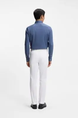 BOSS Slim-fit Stretch Cotton Trousers - White