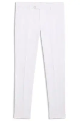 BOSS Slim-fit Stretch Cotton Trousers - White
