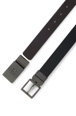 Hugo Reversible Belt In Italian Leather