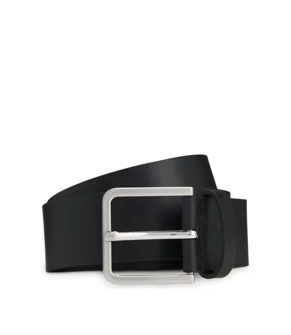 BOSS Leather Belt With Logo Tip - Black
