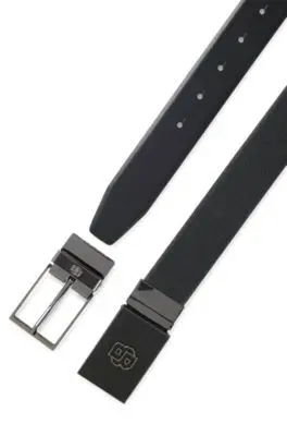 BOSS Italian Leather Reversible Belt With Buckles