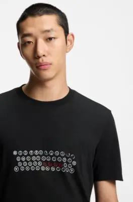 Hugo Printed-artwork T-shirt In Cotton Jersey