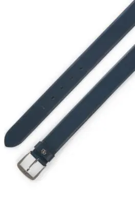 BOSS Italian-leather Belt With Monogram